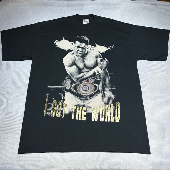 Shirts | Muhammad Ali I Got The World Embellished Y2k Hip Hop Baggy ...